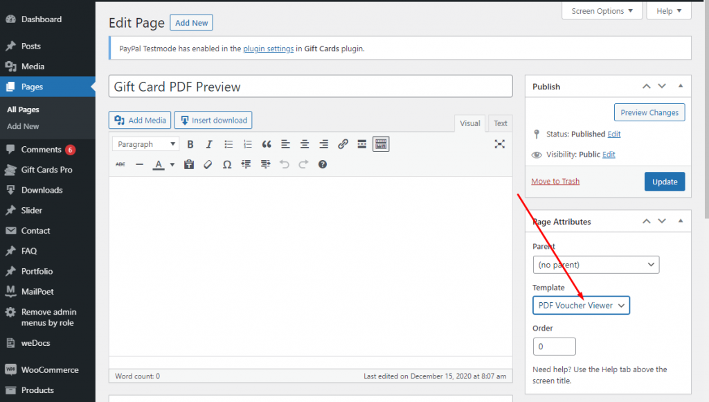 The voucher preview page will not include any shortcode. There will be ...